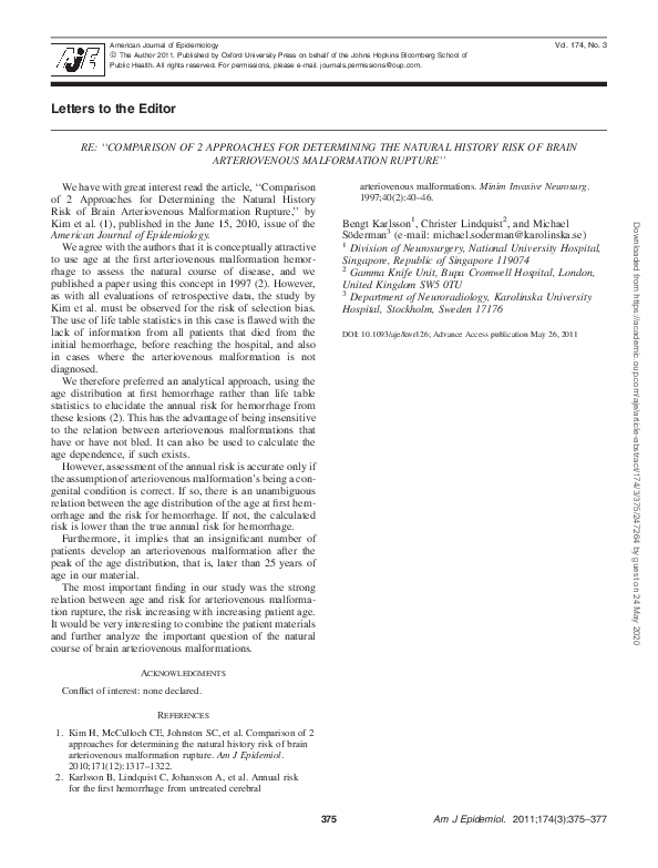 (PDF) Re: "Comparison of 2 Approaches for Determining the Natural ...