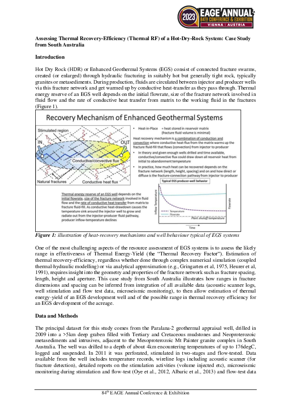 (PDF) Assessing Thermal Recovery-Efficiency (Thermal RF) of a Hot-Dry ...