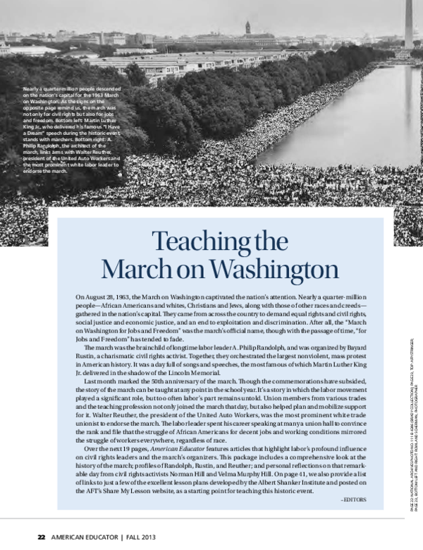 (PDF) Teaching the March on Washington