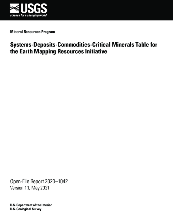 (PDF) Systems-deposits-commodities-critical minerals table for the earth mapping resources ...