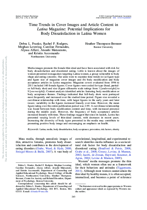 (PDF) Time trends in cover images and article content in Latina ...