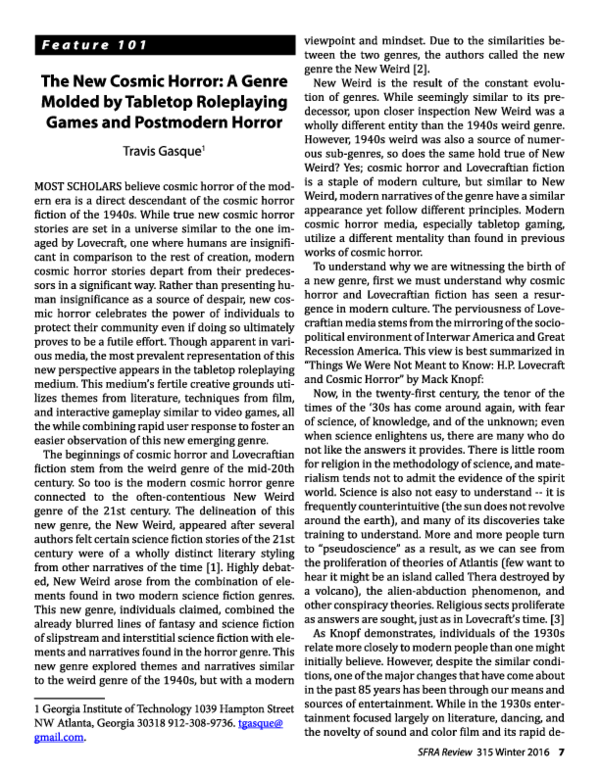 (PDF) The New Cosmic Horror: A Genre Molded by Tabletop Roleplaying ...