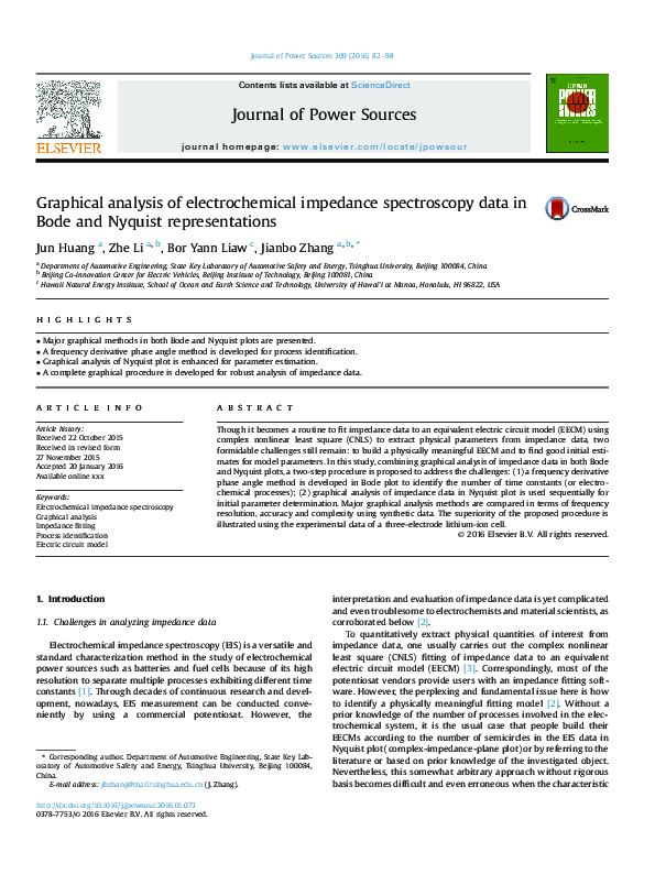 (PDF) Graphical analysis of electrochemical impedance spectroscopy data in Bode and Nyquist ...