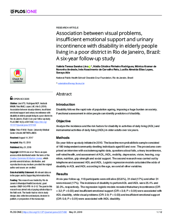(PDF) Association between visual problems, insufficient emotional ...