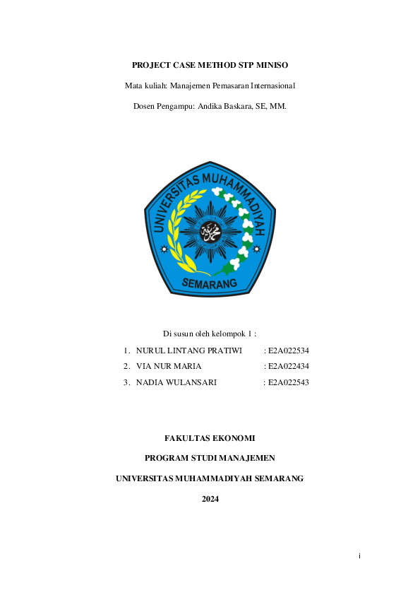 (PDF) MPI KELAS WEEKEND H KELOMPOK 1 PROJEK CASE METHOD STP MINISO