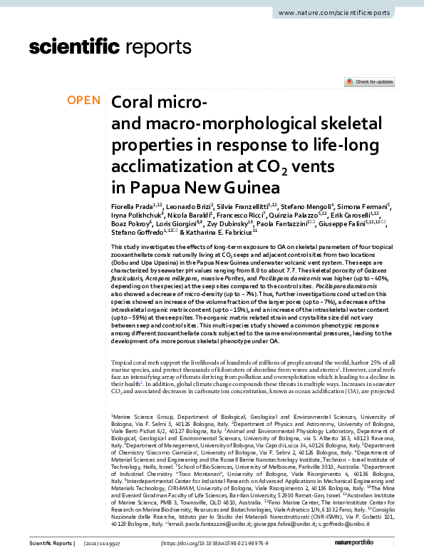 (PDF) Coral micro- and macro-morphological skeletal properties in response to life-long ...
