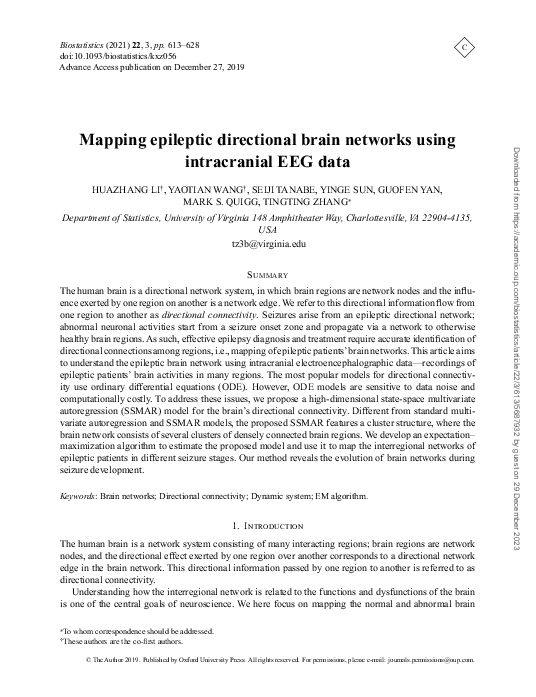 (PDF) Mapping epileptic directional brain networks using intracranial EEG data