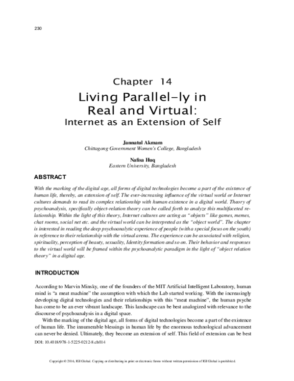 (PDF) Living Parallel-ly in Real and Virtual