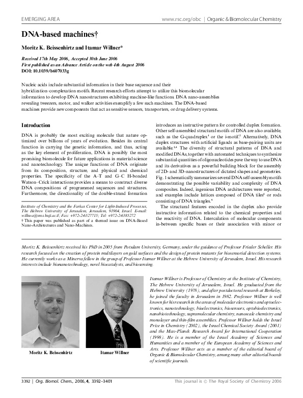(PDF) DNA-based machines