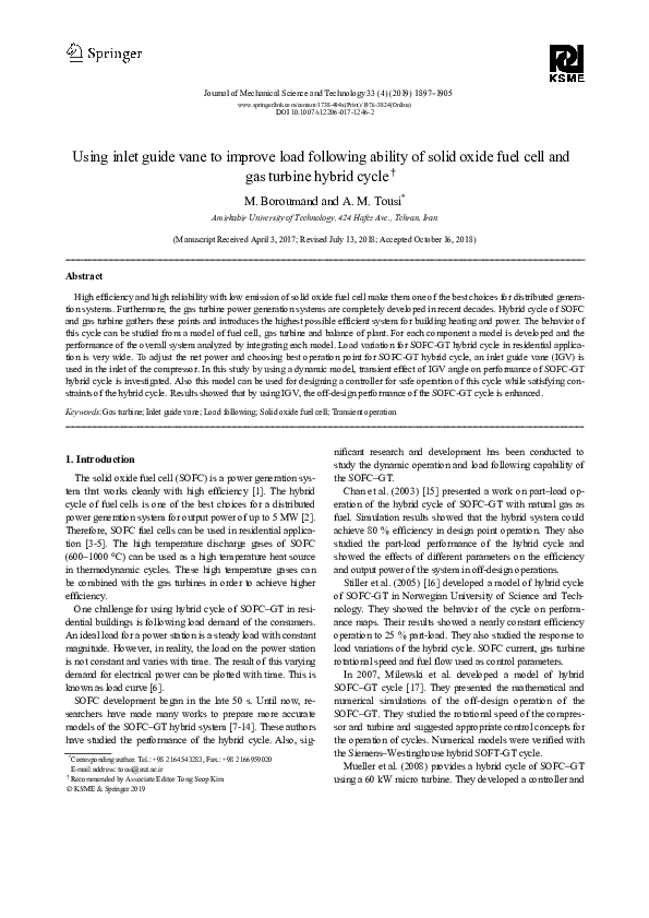 (PDF) Using inlet guide vane to improve load following ability of solid ...