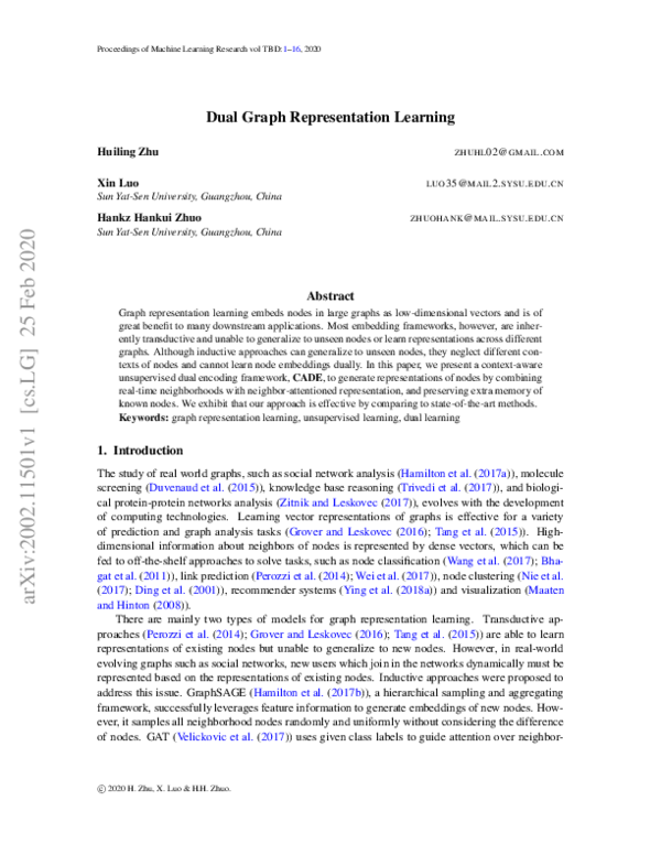 (PDF) Dual Graph Representation Learning | Hankz Hankui Zhuo - Academia.edu