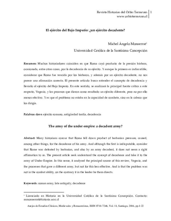 (PDF) El ejército del Bajo Imperio: ¿un ejército decadente?