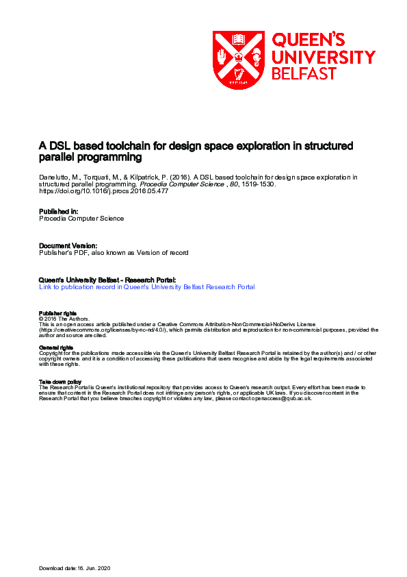 (PDF) A DSL Based Toolchain for Design Space Exploration in Structured ...
