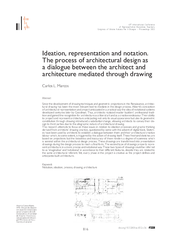 (PDF) Ideation, representation and notation. The process of architectural design as a dialogue ...