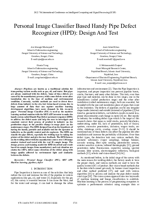 (PDF) Personal Image Classifier Based Handy Pipe Defect Recognizer (HPD ...
