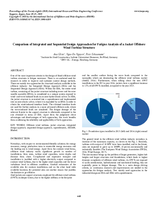(PDF) Comparison of Integrated and Sequential Design Approaches for Fatigue Analysis of a Jacket ...