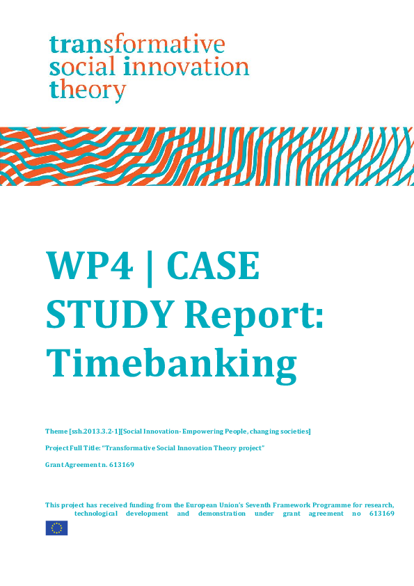 (PDF) Transformative social innovation case study report
