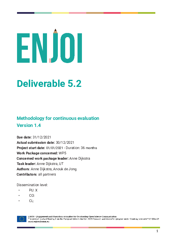 (PDF) Methodology for continuous evaluation