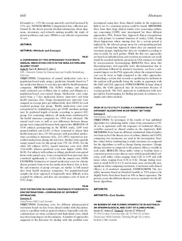 (PDF) PAA7 a Comparison of Two Approaches to Estimate Annual Medication ...