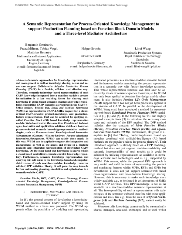 (PDF) A Semantic Representation for Process-Oriented Knowledge Management to Support Production ...