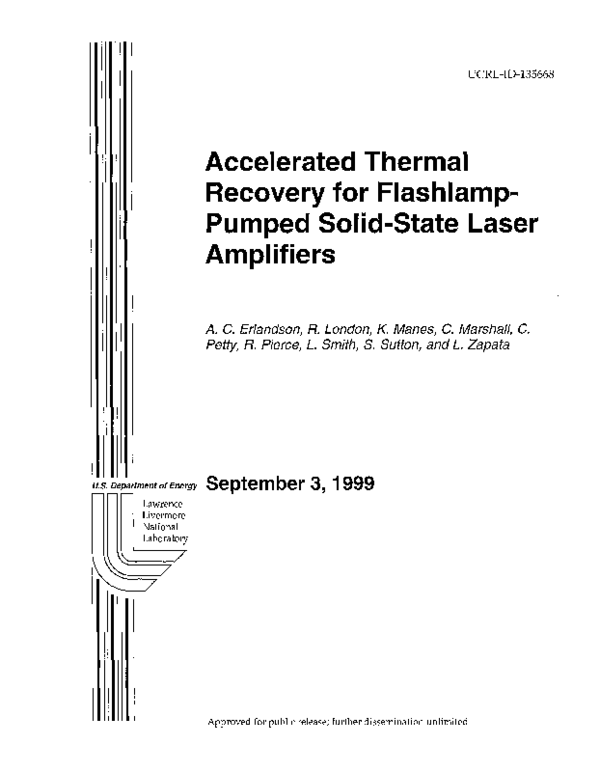 (PDF) Accelerated thermal recovery for flash-lamp-pumped solid-state laser amplifiers final ...