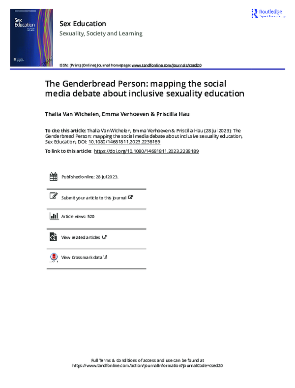 (PDF) The Genderbread Person mapping the social media debate about ...