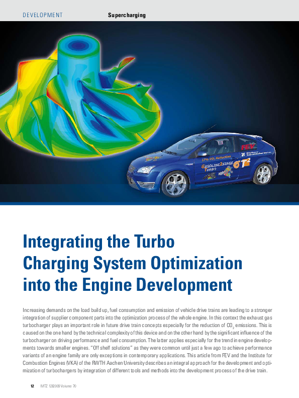 (PDF) Integrating the turbo charging system optimization into the ...