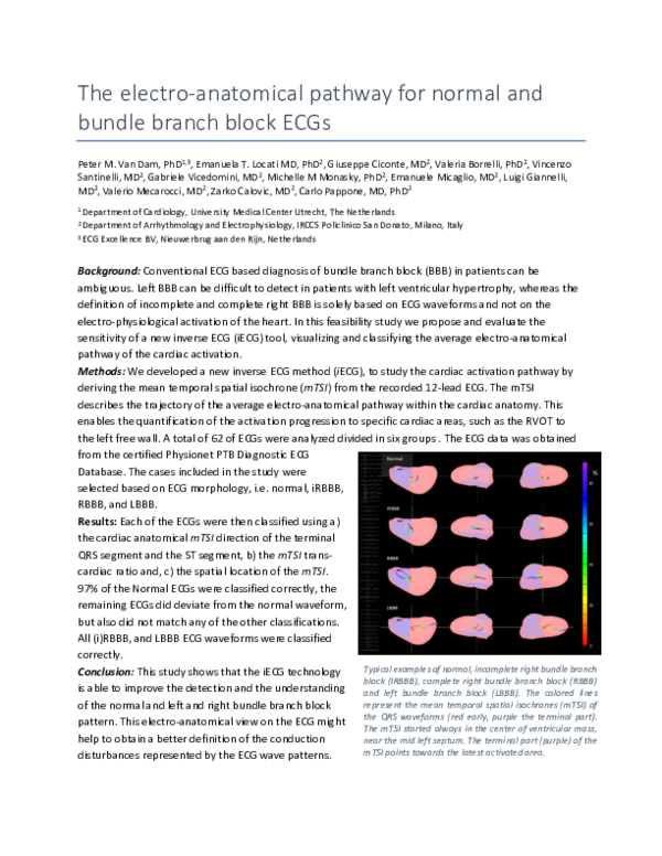 (PDF) The electro-anatomical pathway for normal and bundle branch block ...