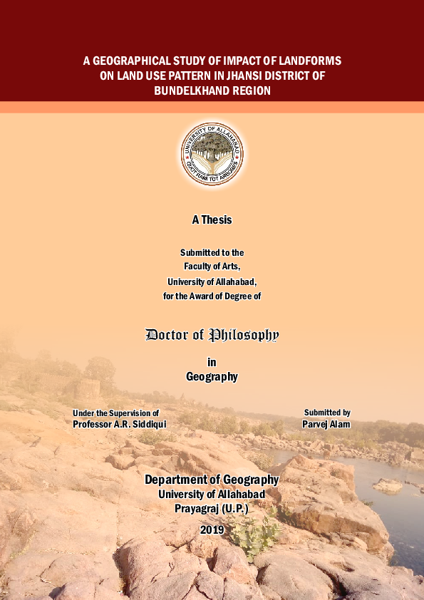 (PDF) A Geographical study of impact of landforms on land use pattern ...