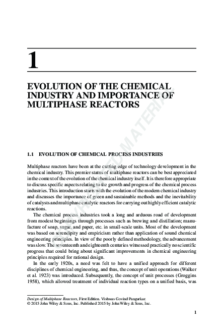 (PDF) Evolution of the Chemical Industry and Importance of Multiphase Reactors