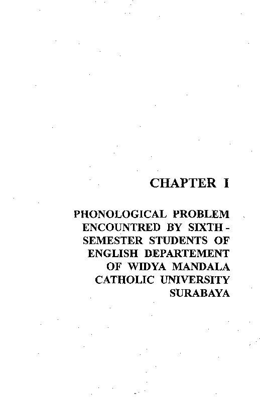 (PDF) Phonological problems encountered by the sixth semester students of English Department of ...