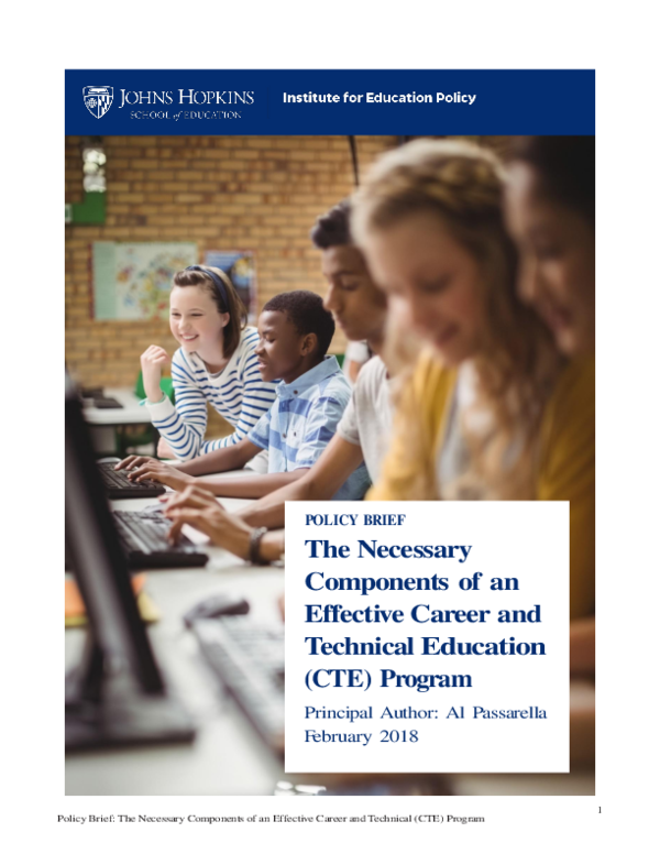 (PDF) The Necessary Components of an Effective Career and Technical ...