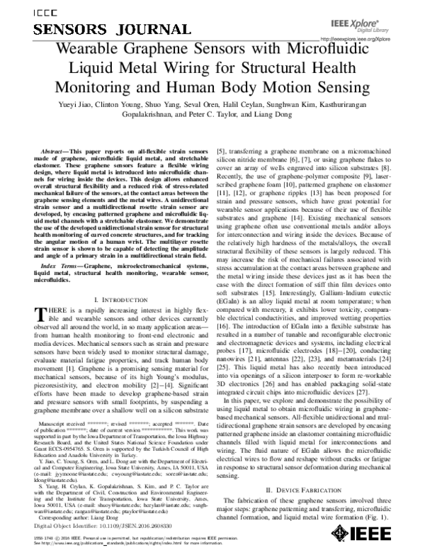 (PDF) Wearable Graphene Sensors With Microfluidic Liquid Metal Wiring ...