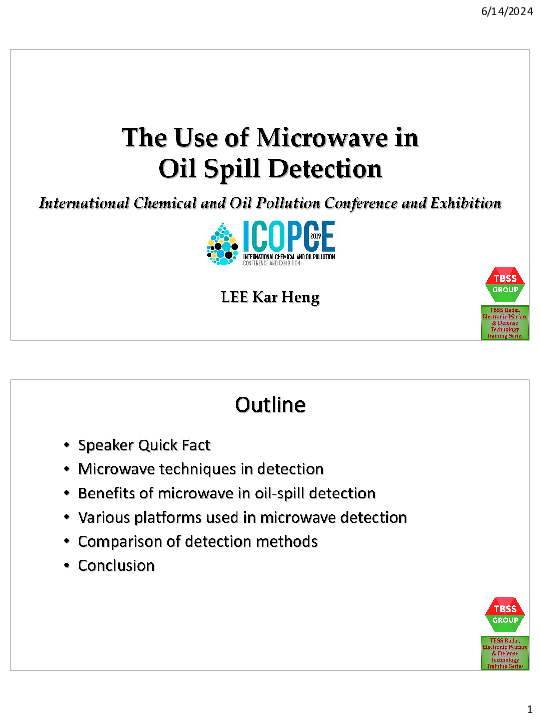 (PDF) The Use of Microwave in Oil Spill Detection