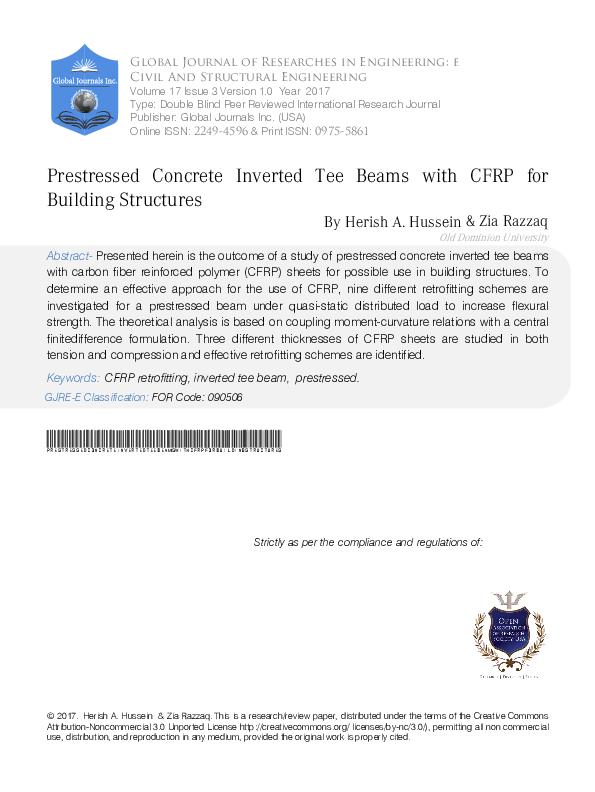 (PDF) Prestressed Concrete Inverted Tee Beams With CFRP for Building ...