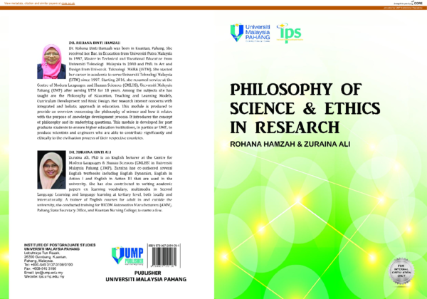 (PDF) Phylosophy of science (plus ethics in research)