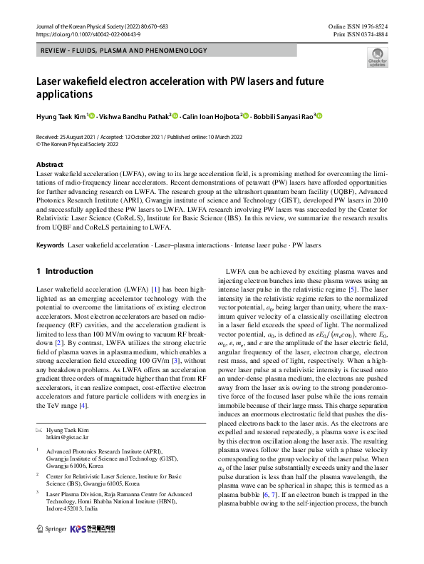 Laser wakefield electron acceleration with PW lasers and future applications