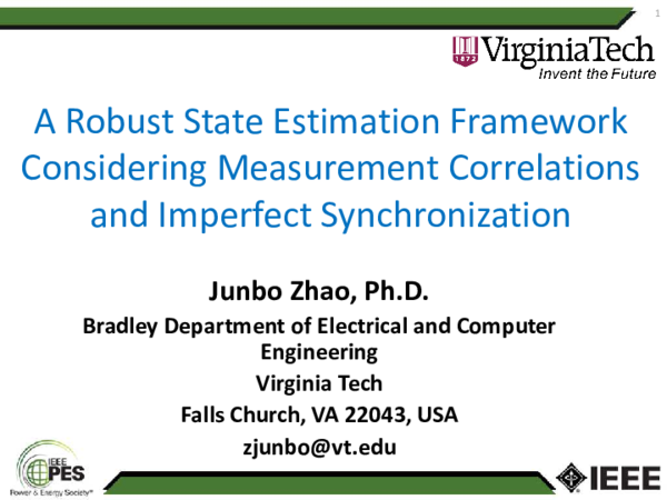 (PDF) A Robust State Estimation Framework Considering Measurement Correlations and Imperfect ...