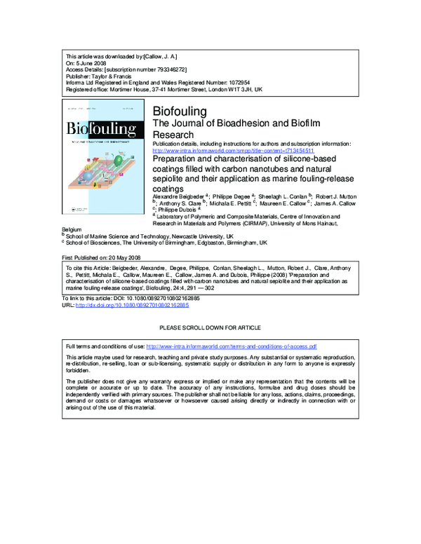 (PDF) Preparation and characterisation of silicone-based coatings ...