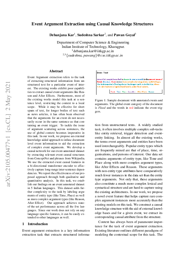 Pdf Event Argument Extraction Using Causal Knowledge Structures
