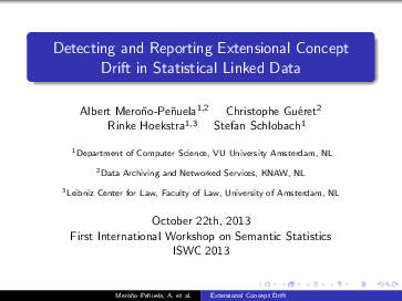 (PDF) Detecting and Reporting Extensional Concept Drift in Statistical Linked Data