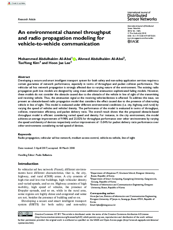 (PDF) An environmental channel throughput and radio propagation ...
