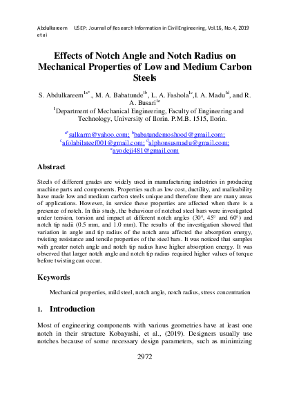 (PDF) Effects of Notch Angle and Notch Radius on Mechanical Properties ...