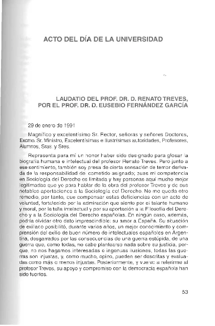 (PDF) Laudatio del Prof. Dr. D. Renato Treves, por el Prof. Dr. D ...