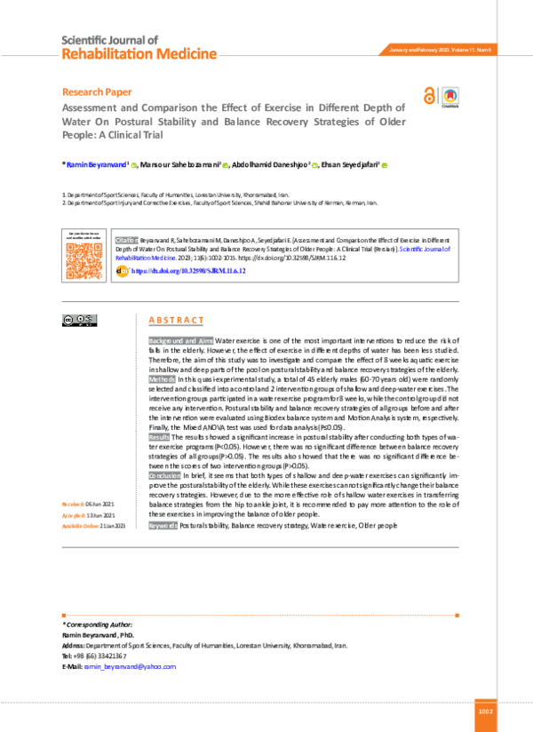 (PDF) Assessment and Comparison the Effect of Exercise in Different ...