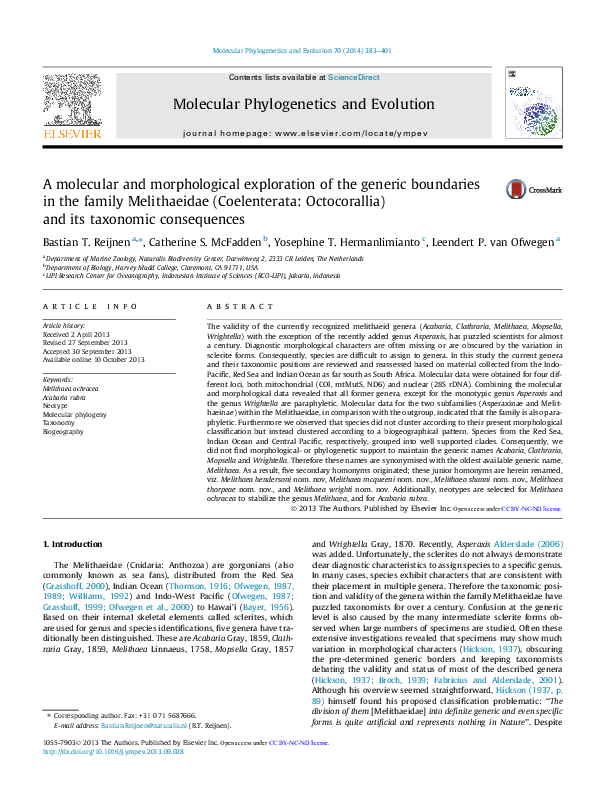(PDF) A molecular and morphological exploration of the generic ...