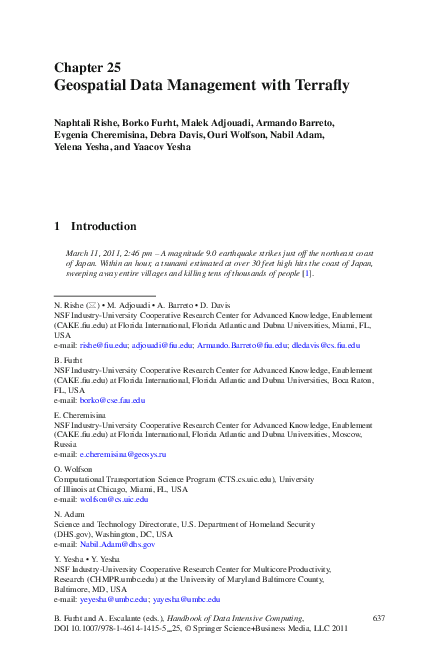 (PDF) Geospatial Data Management with Terrafly