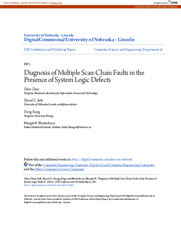(PDF) Diagnosis of Multiple Scan-Chain Faults in the Presence of System Logic Defects