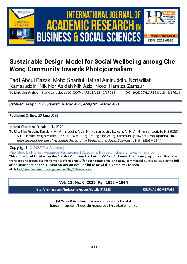 (PDF) Sustainable Design Model for Social Wellbeing among Che Wong ...
