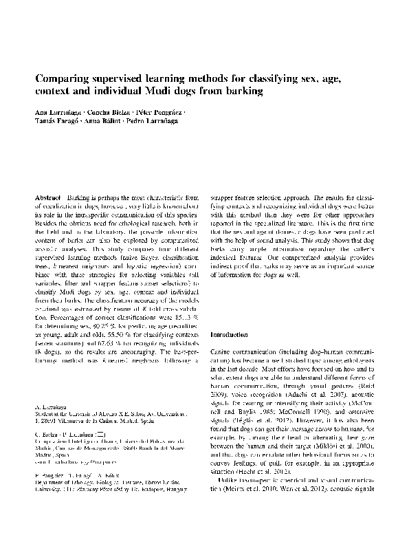 (PDF) Comparing supervised learning methods for classifying sex, age ...